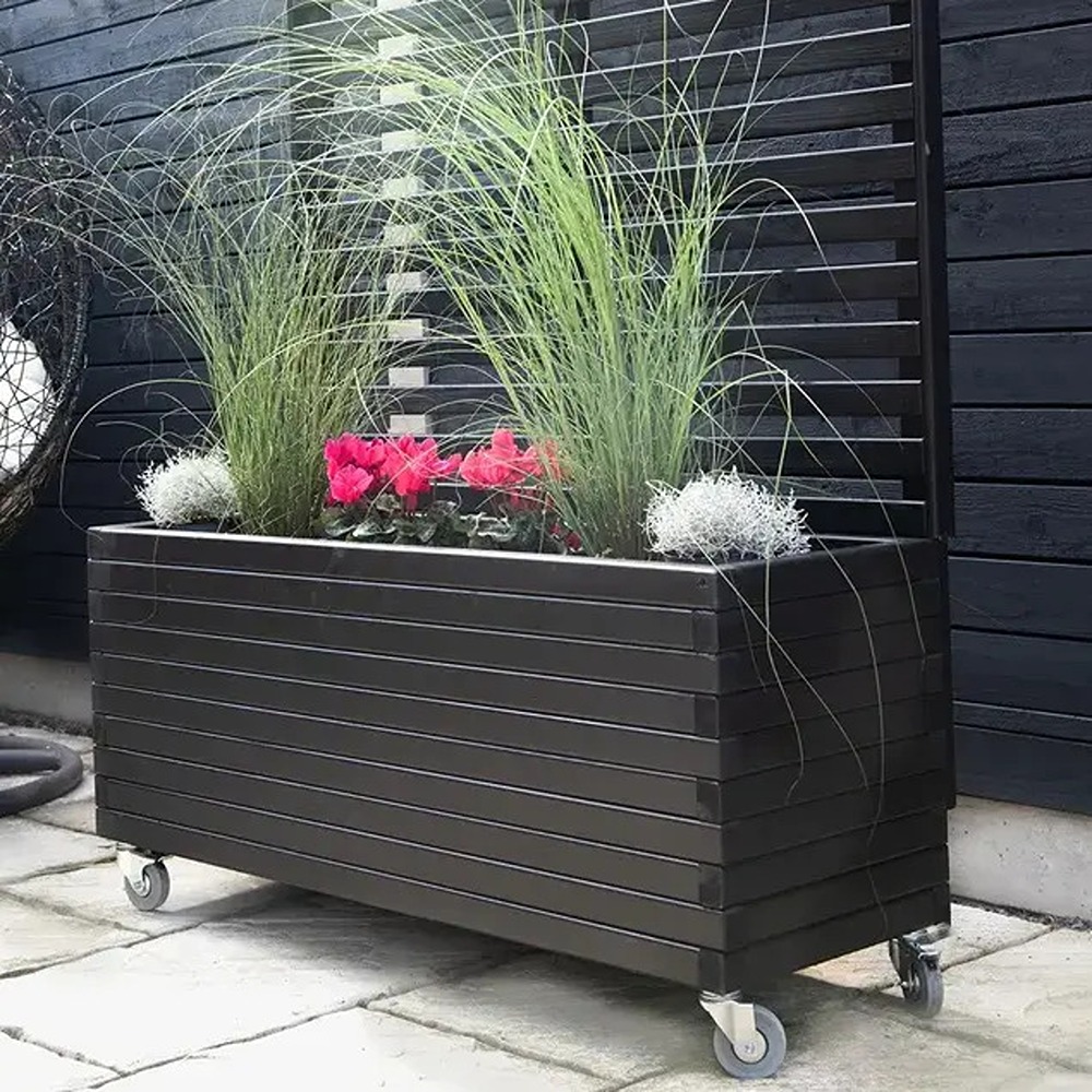 Garden Wooden Planter L120 x W30 x H30cm