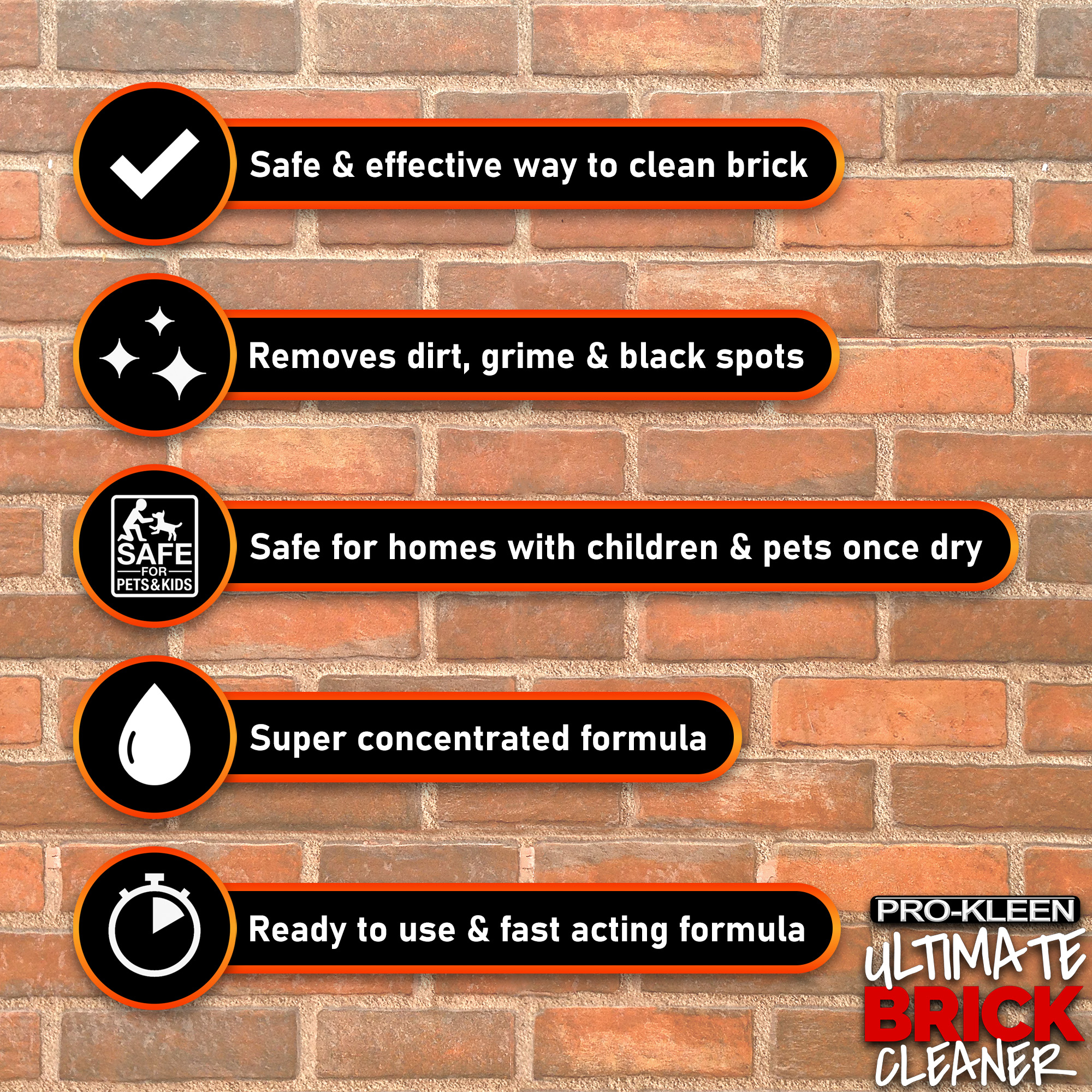 ProKleen Ultimate Brick Cleaner - For Bricks, Patio, Block Paving ...