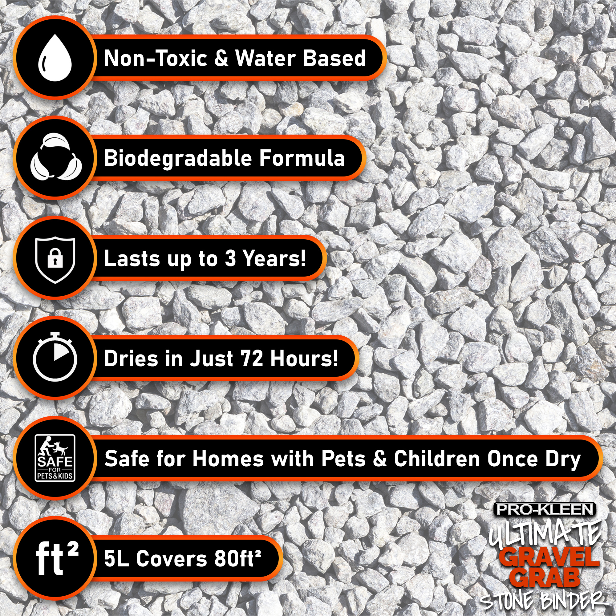ProKleen Ultimate Gravel Grab Stone Binder Resin Glue - Stone, Slate ...