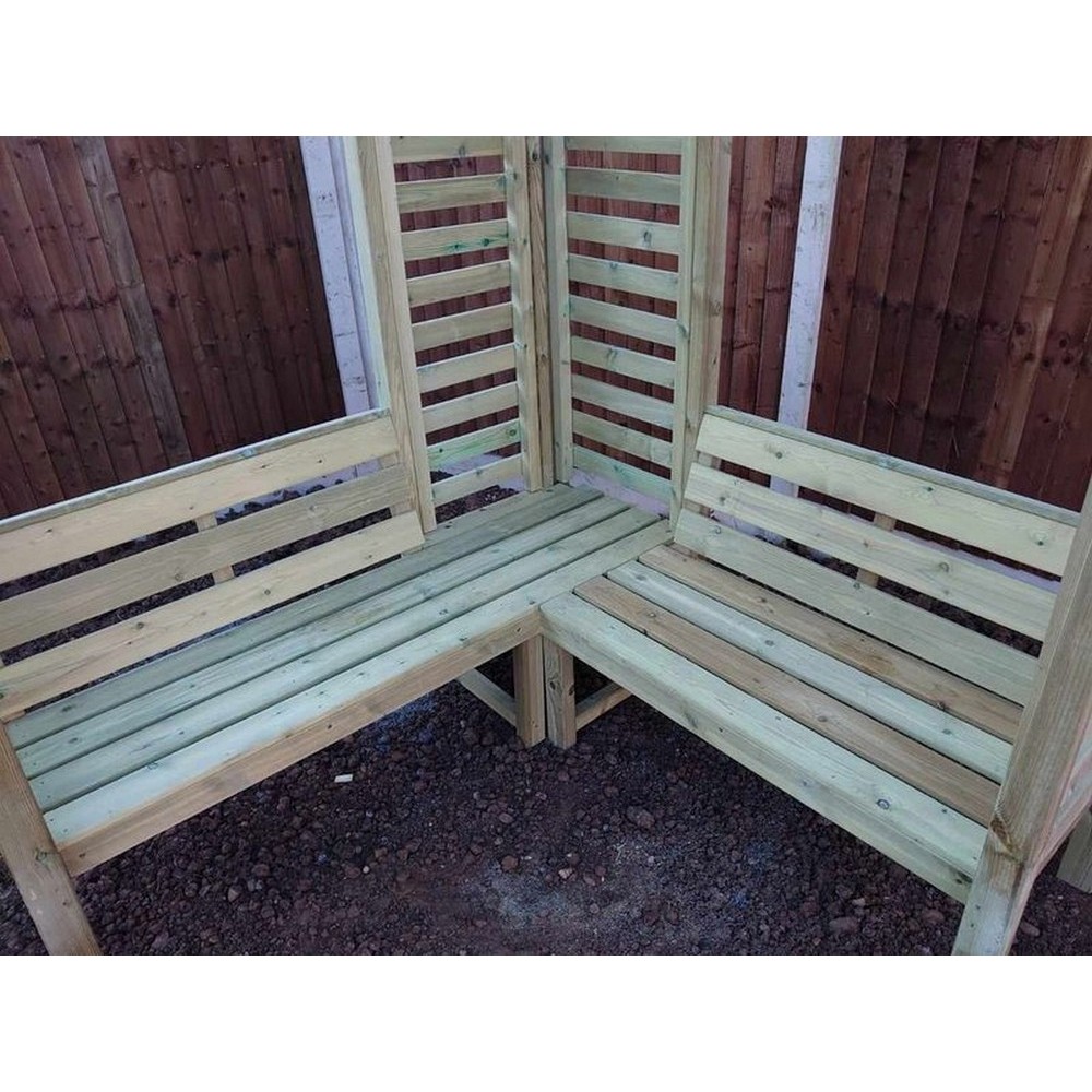 Villamoura Corner Arbour - Timber - L180 x W180 x H202 cm - Minimal ...
