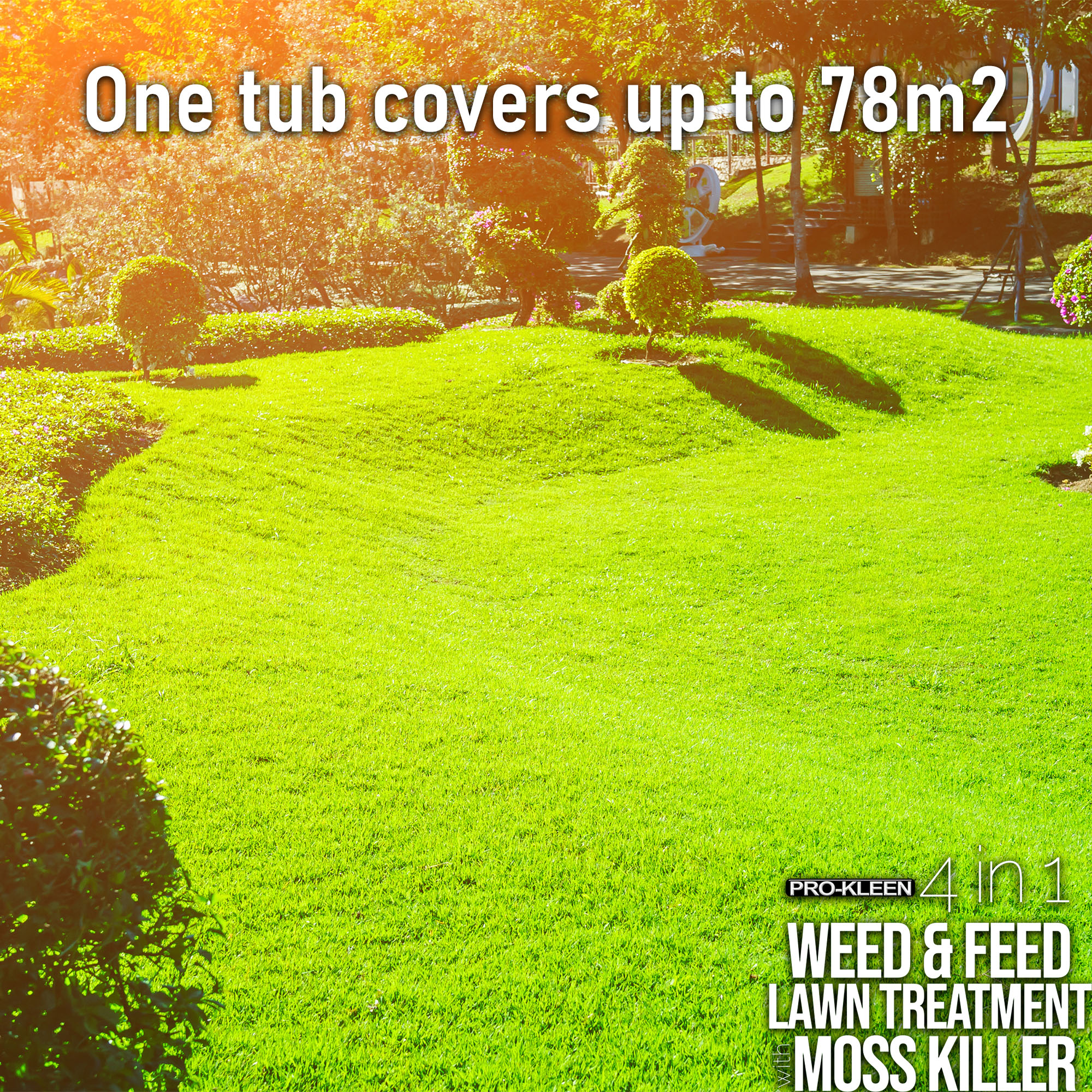 ProKleen Weed & Feed Grass Lawn Fertiliser Treatment with Moss Killer