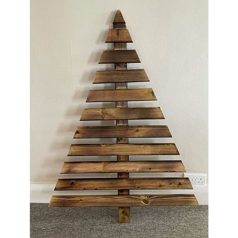 Decorative Wooden Christmas Tree - L5 x W90 x H120 cm